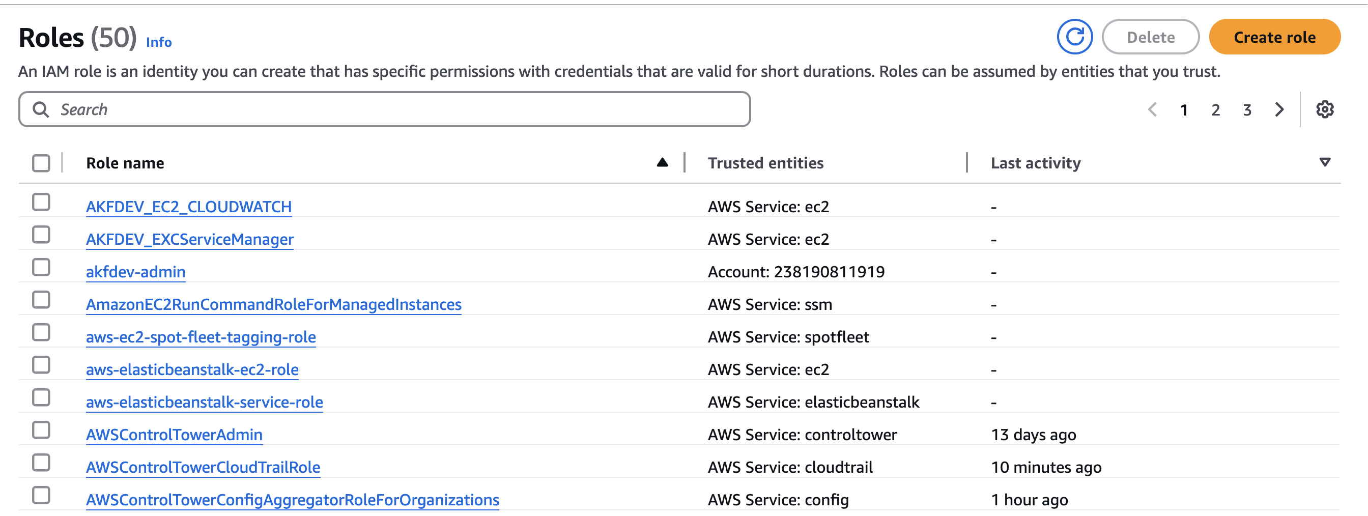 AWS Console Title Bar
